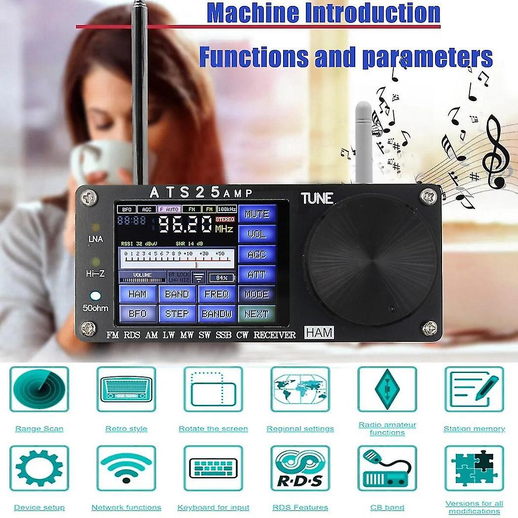 New 4.17 Firmware Ats25 Amp Rds Full Band Radio Fm Rds Am Lw Mw Sw Ssb ...