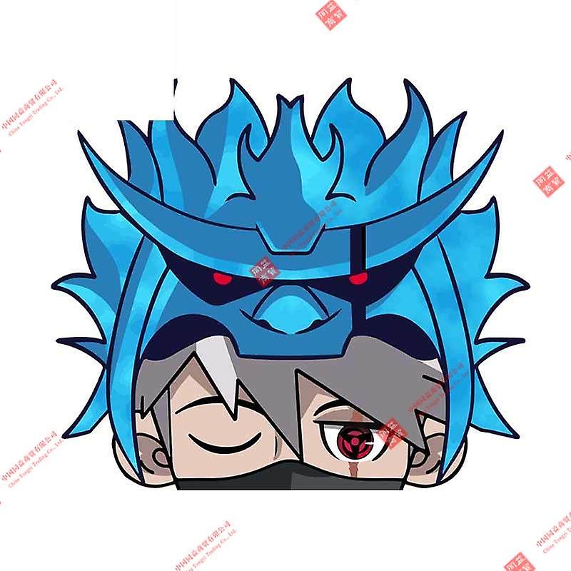 Personality Car Decal Ninja Kakashi Susanoo Hat Peeker Car Stickers ...