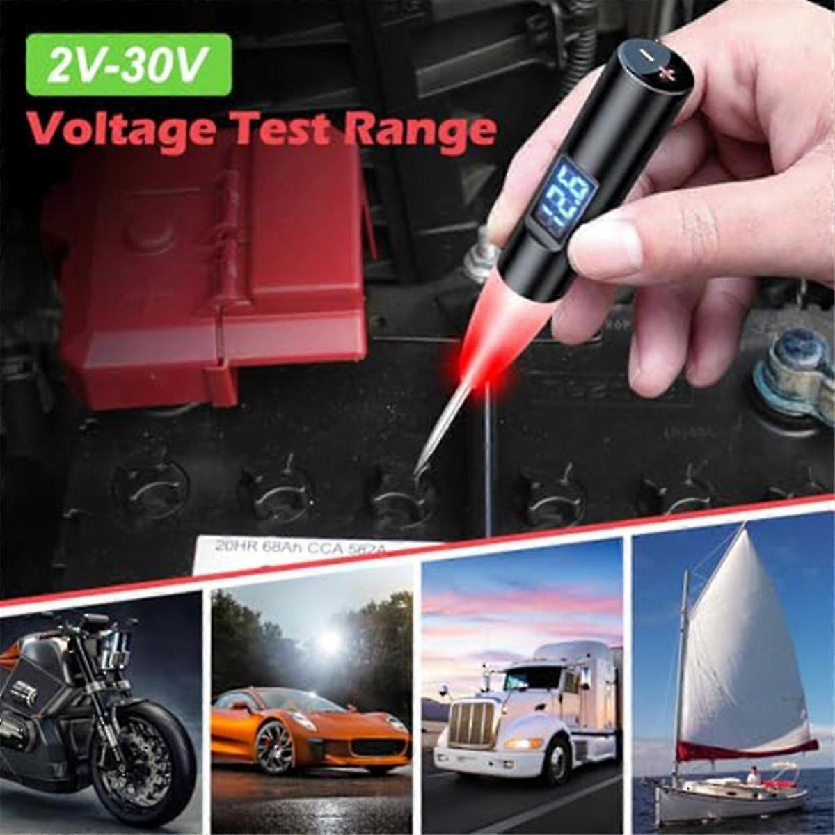 Auto Led Test Light 2-30v Digital Display Fuse Tester Circuit Tester ...
