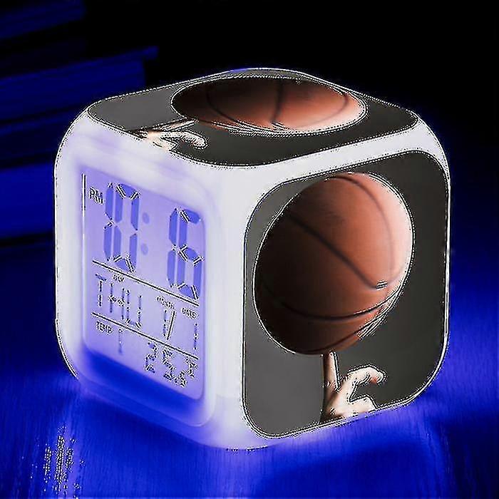 Basketball Alarm Clock 7color Change Multifunction Noctilucence ...