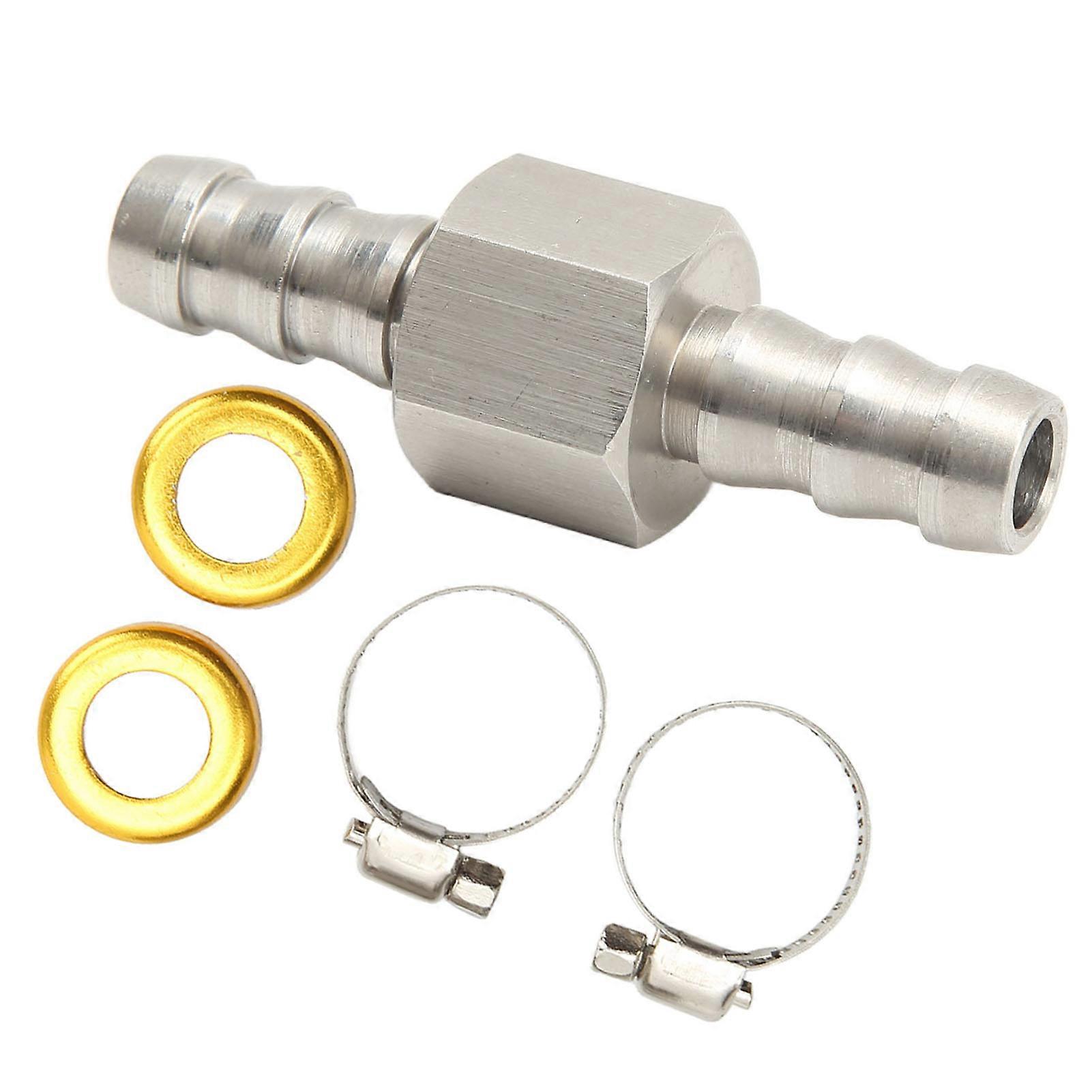 Fuel Line T Fitting Adapter 304 Stainless Steel Pressure Gauge Sensor ...