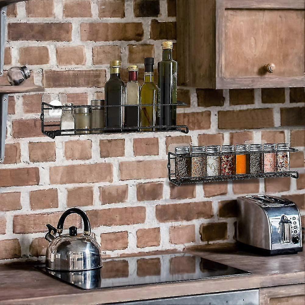 Spice Racks Organiser - 4 Tier Hanging Stainless Steel Spice Racks Wall ...