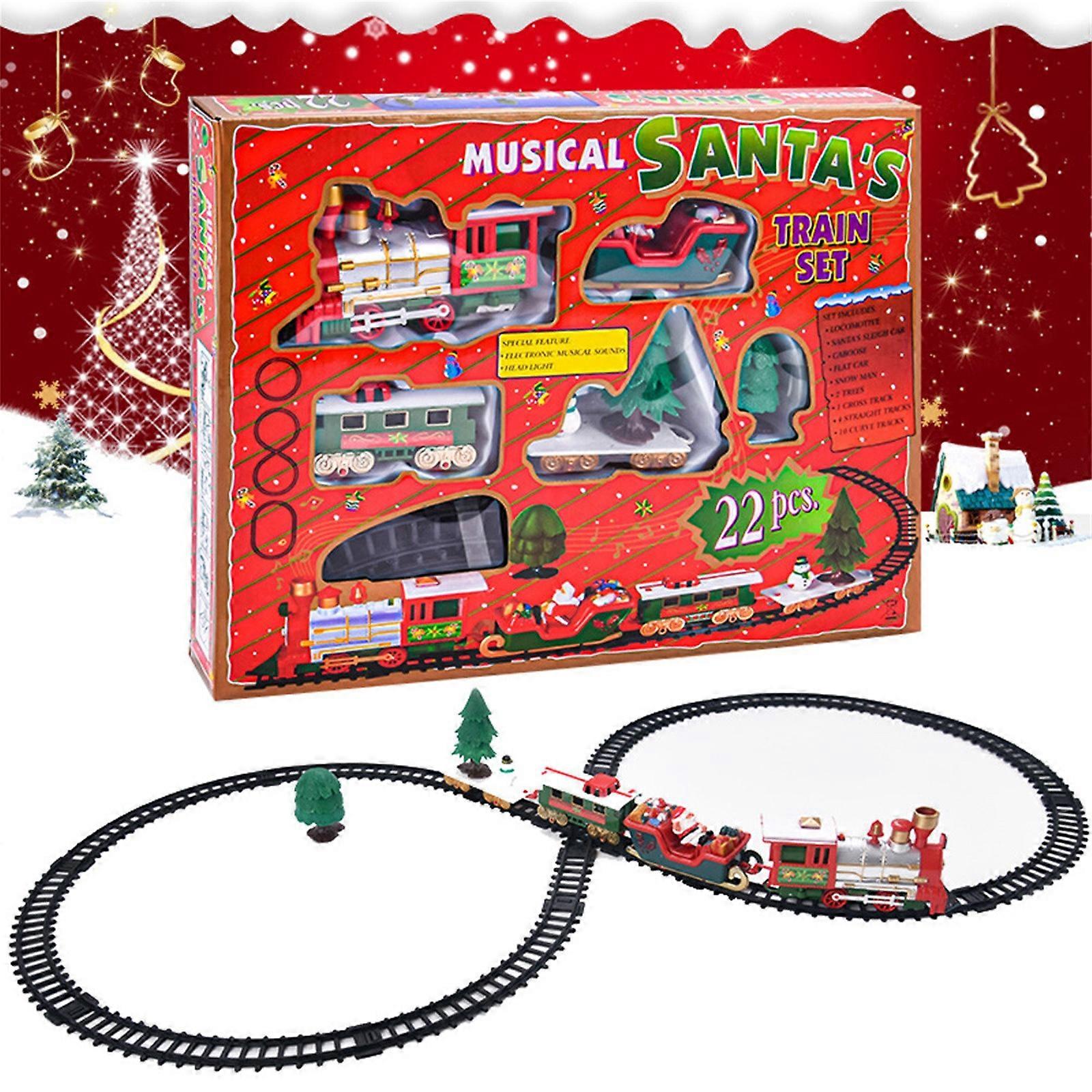 Bluey Toys Lights And Sounds Christmas Train Set Railway Tracks Toys ...