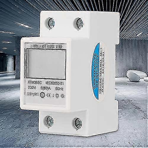 Digital Electricity Meter 220v 5(80)a Digital Din Rail Energy Meter ...