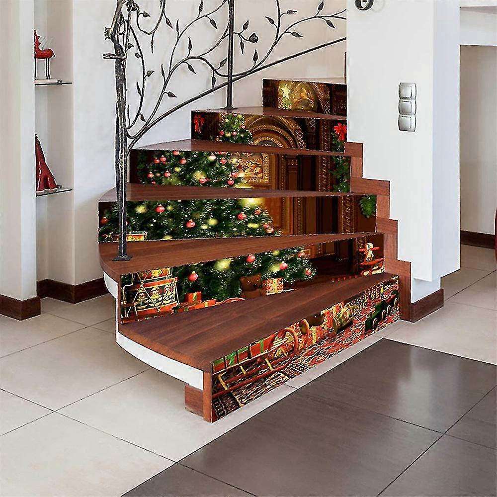 Sztxj Christmas Stair Stickers-3d-3-creative Removable Stair Sticker ...