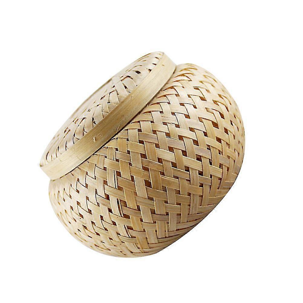 Bamboo Woven Tea Basket Mini Tea Leaves Container Loose Tea Storage Jar ...