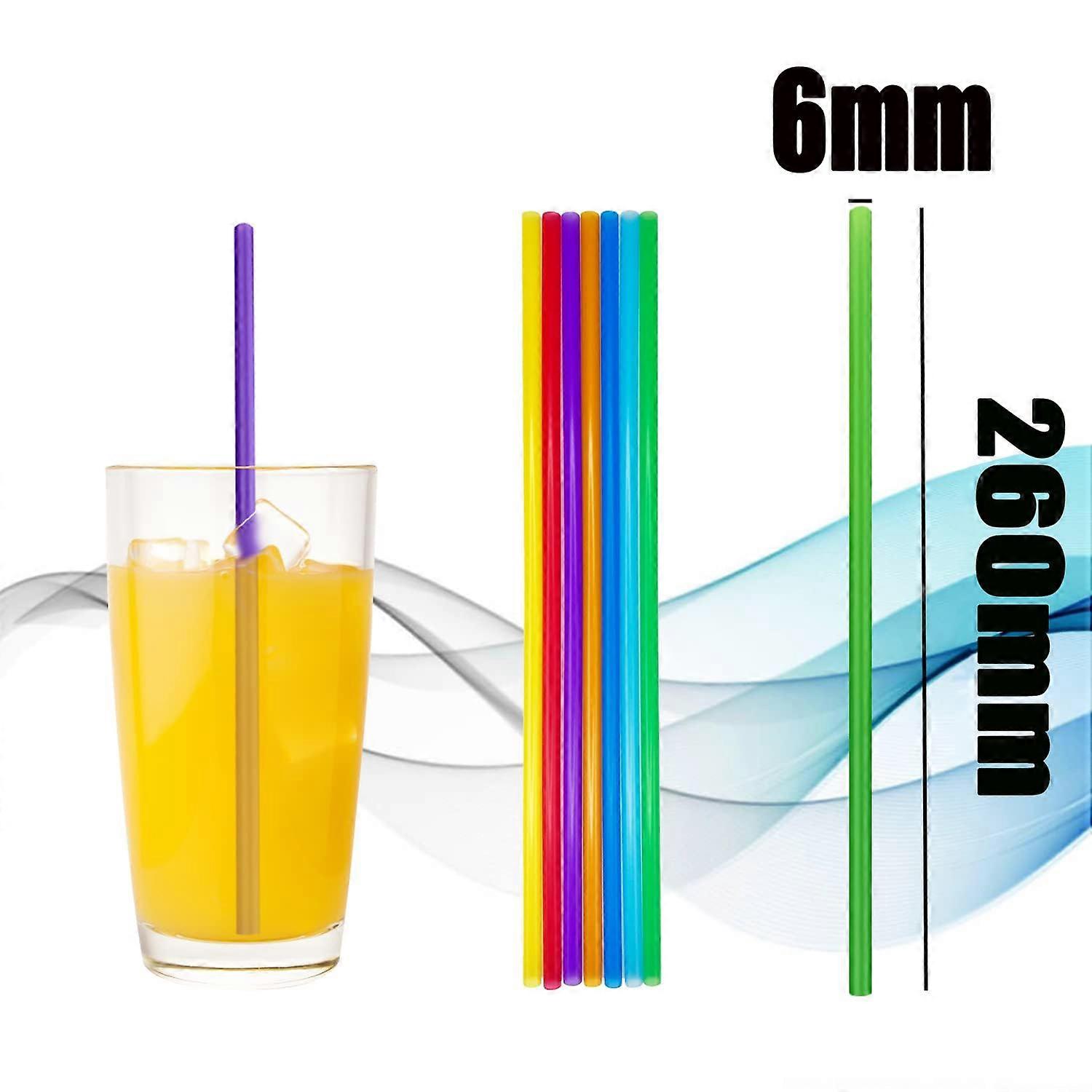 Jumbo Smoothie Straws, Colorful Disposable Plastic Large Wide-mouthed ...