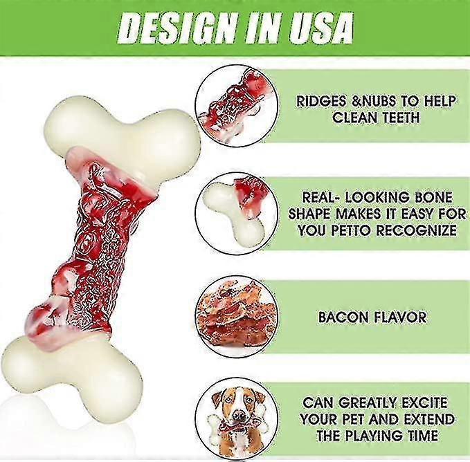 Dog Toys For Aggressive Chewers Indestructible Dog Toys For Large Dogs,real Bacon Flavored,dog ...