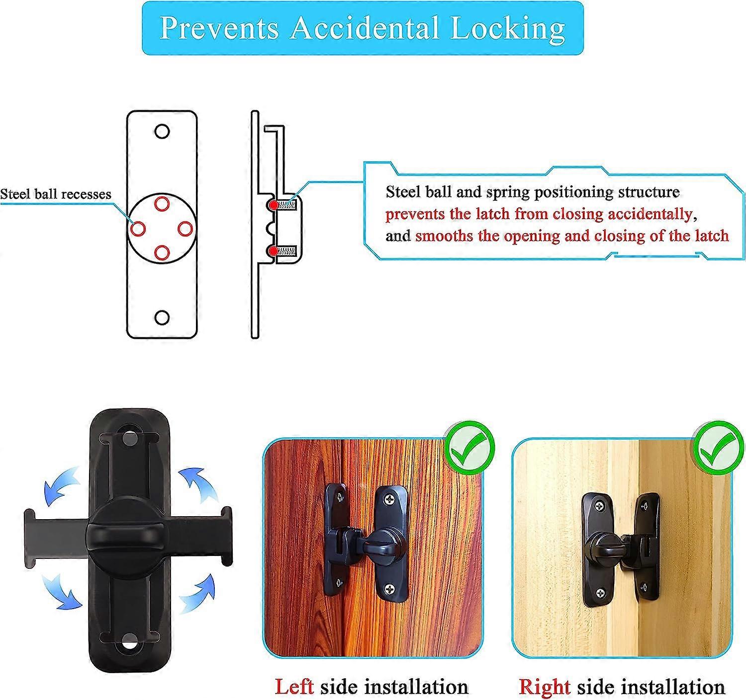 Small 90 Degree Sliding Door Catch for Interior Doors, Latch for Doors ...