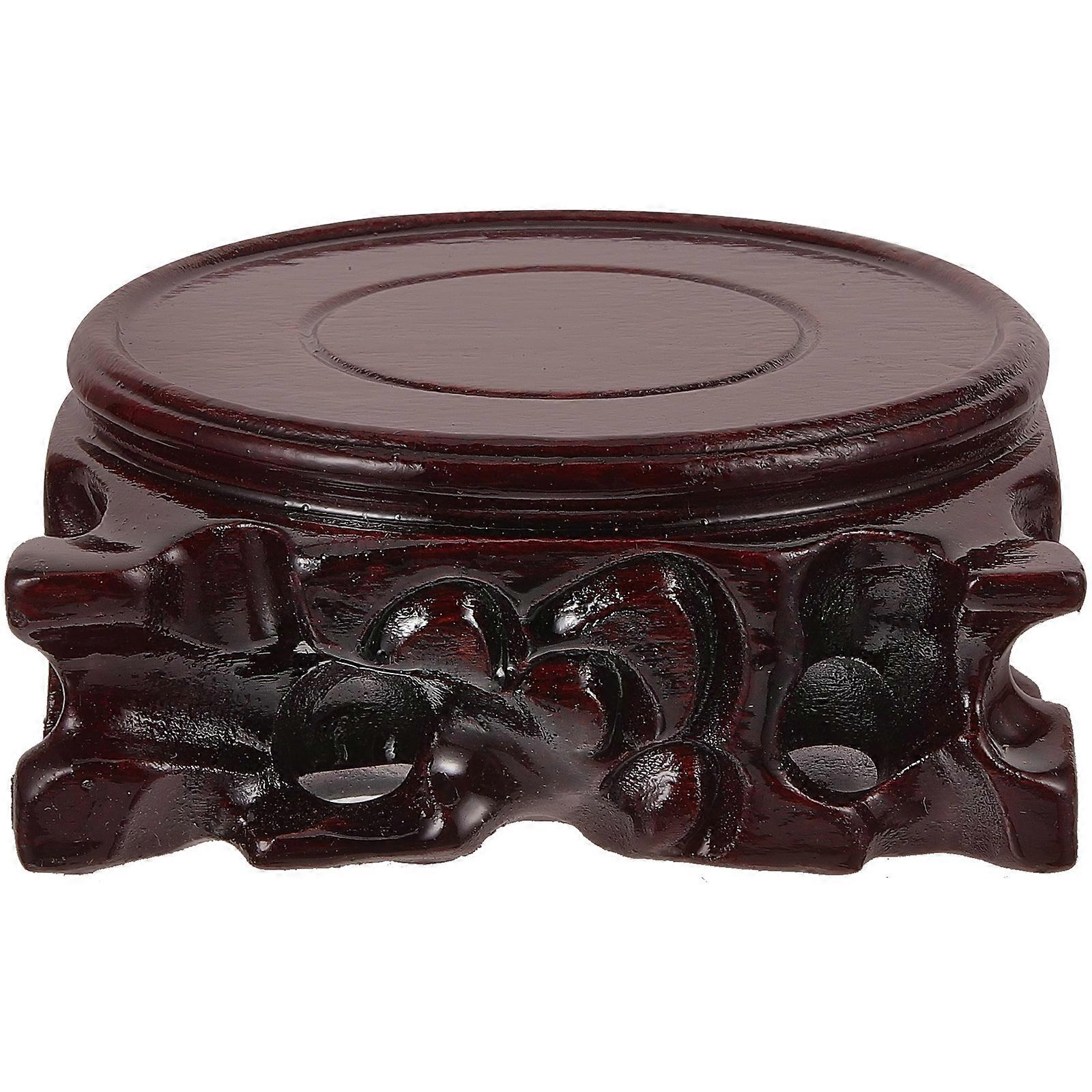 Nature Wood Display Base Carved Wooden Pedestal Buddha Statue Base for ...