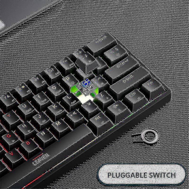 K620 Hotswap Mini Gaming Mechanical Keyboard 61 Keys Rgb Type-c Wired ...