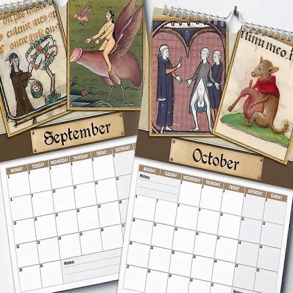 Medieval Dick Pics 2025 Calendar, Strange Medieval Dick Wall Calendars ...