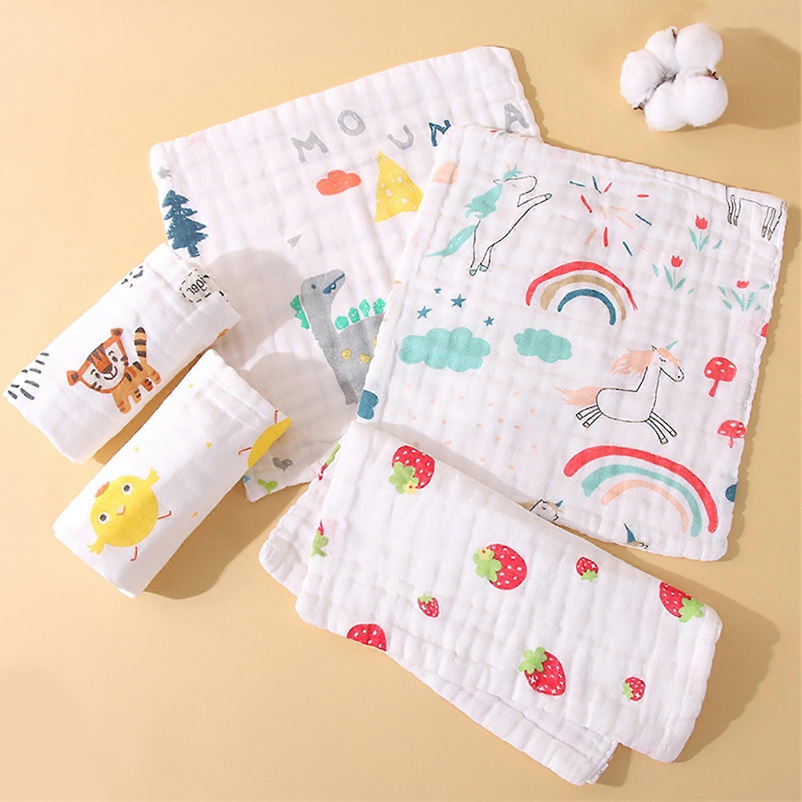 Towel Cartoon Printing Water Absorbent Square Shape Baby Handkerchief ...