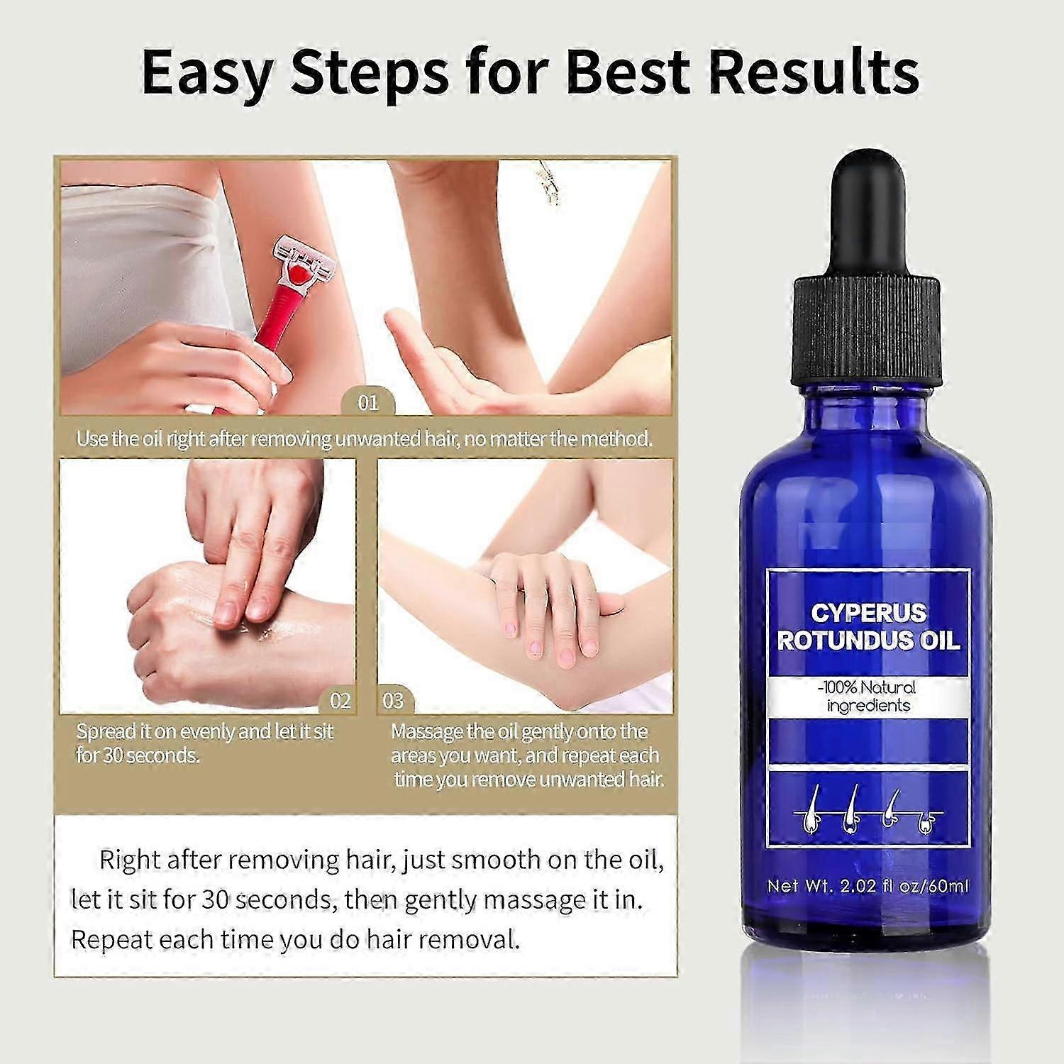 Cyperus Rotundus Oil - Natural Nut Grass Oil for Hair Removal, Reducing ...