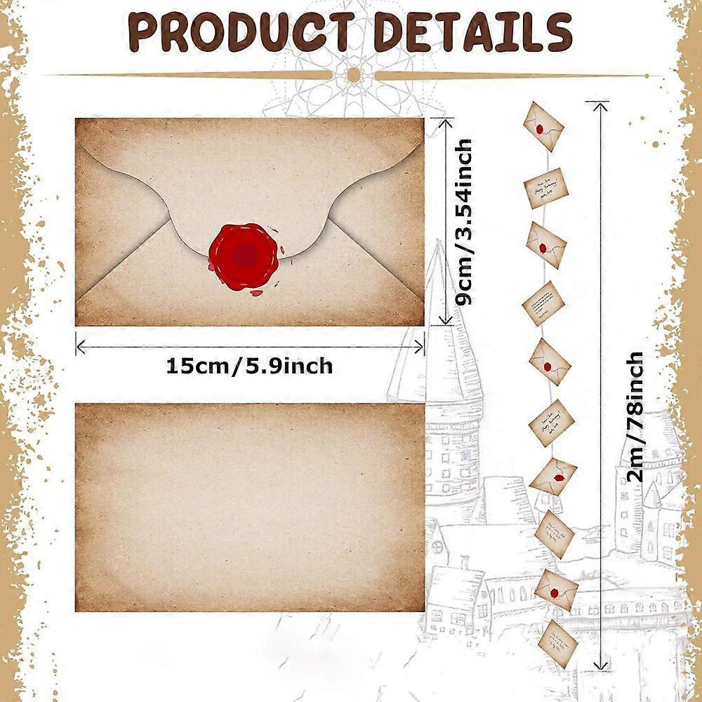 4Pcs Magic Wizard Floating Acceptance Letters Banners Hallloween ...