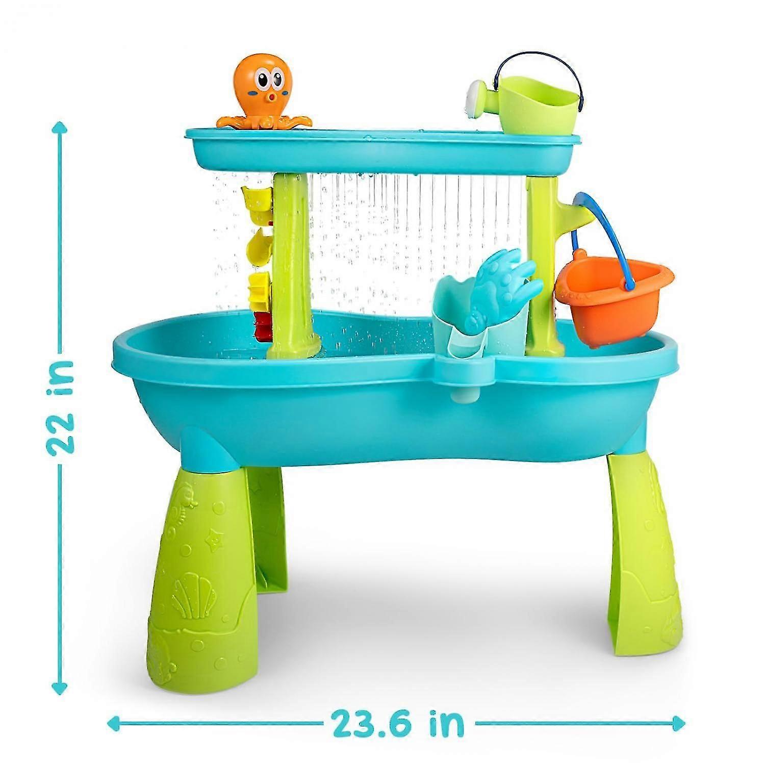 Kids Water Table for Toddlers 2-Tier Water Table Outdoor Toys for Toddlers Boys Girls Water Sand ...