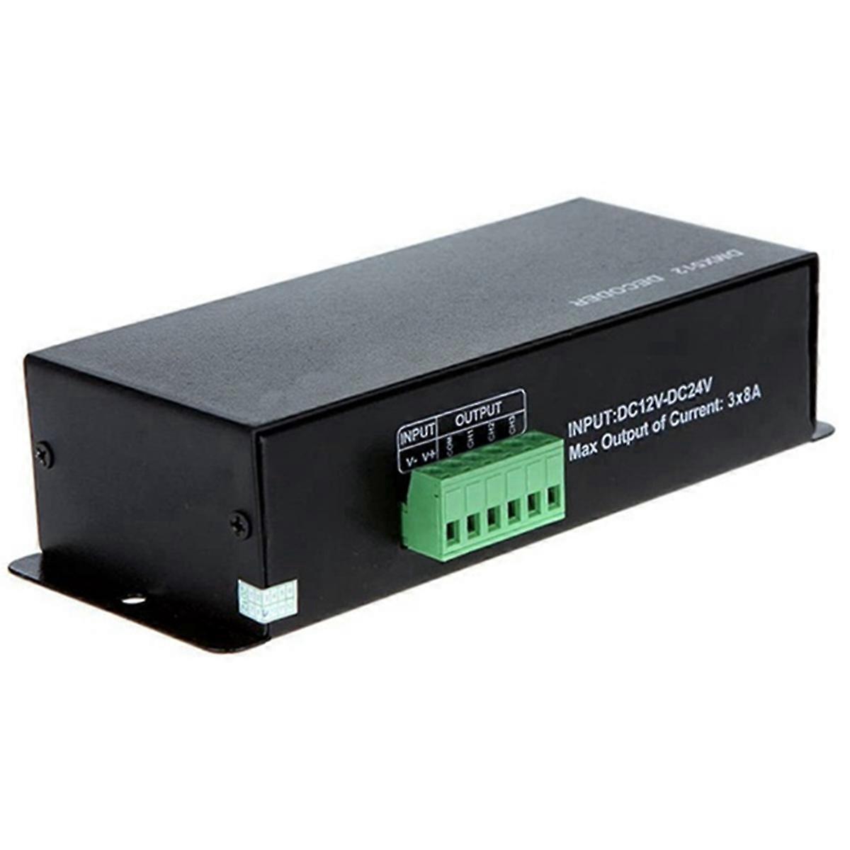 DC 12V-24V 3 Channel Decoder LED Controller for RGB 5050 3528 LED Strip ...