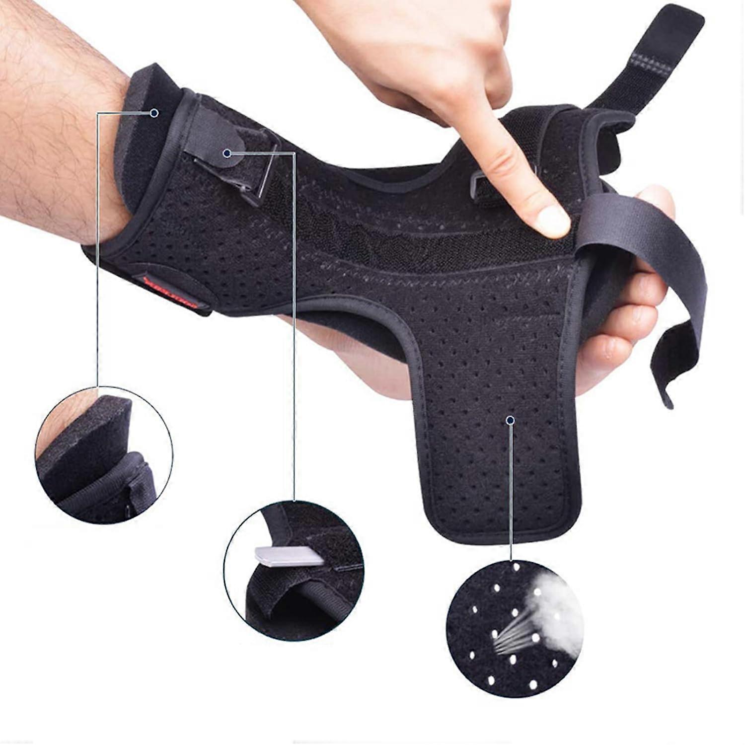 Achilles Tendonitis Night Brace Adjustable Sheet Steel Black Night Foot ...