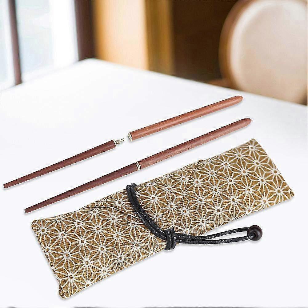 Foldable Camping Travel Chopsticks Set with Bag - Sandalwood Tableware ...