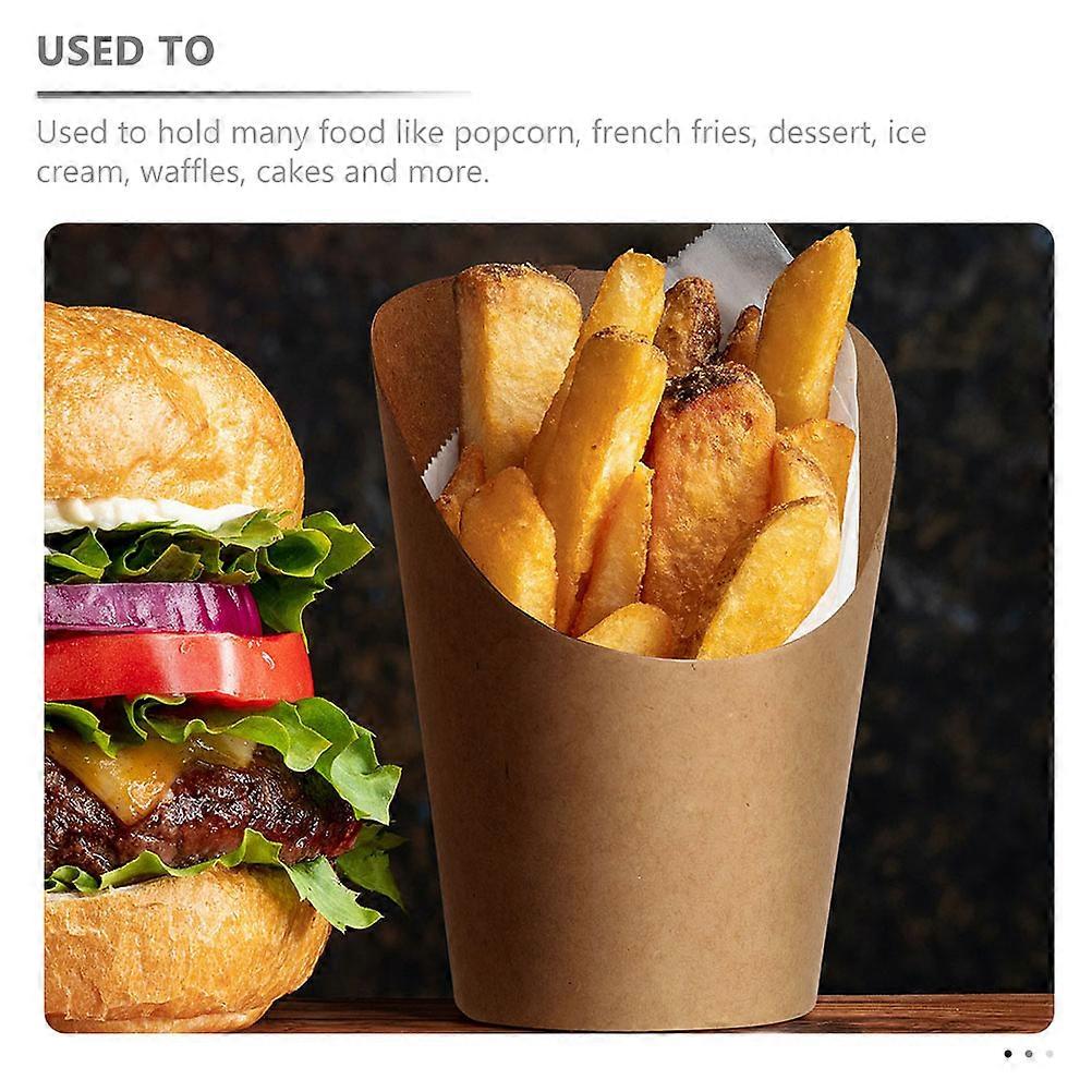 Cups Premium Kraft Paper Food Container Home Use Party Ice Cream Take ...