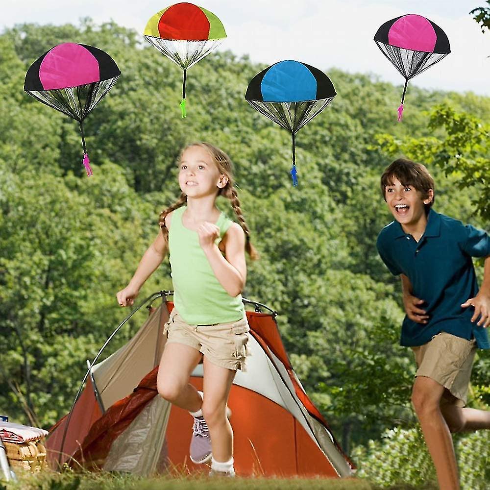 10 Pcs Parachute Toy, Hand Throwing Parachute Toy Set, Outdoor Toys For ...