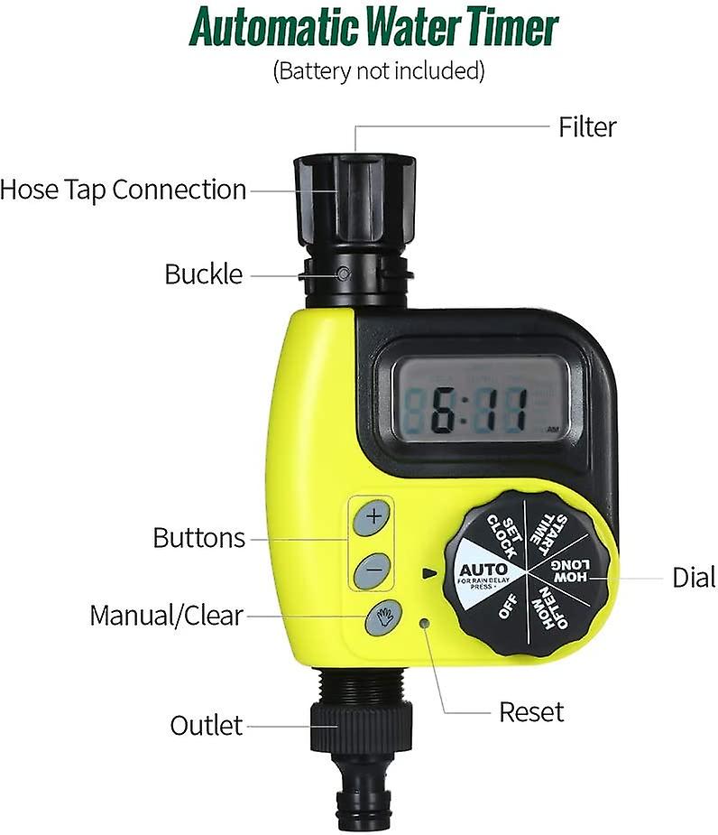 Automatic Watering Timer, Programmable Digital Hose Faucet Timer Smart ...