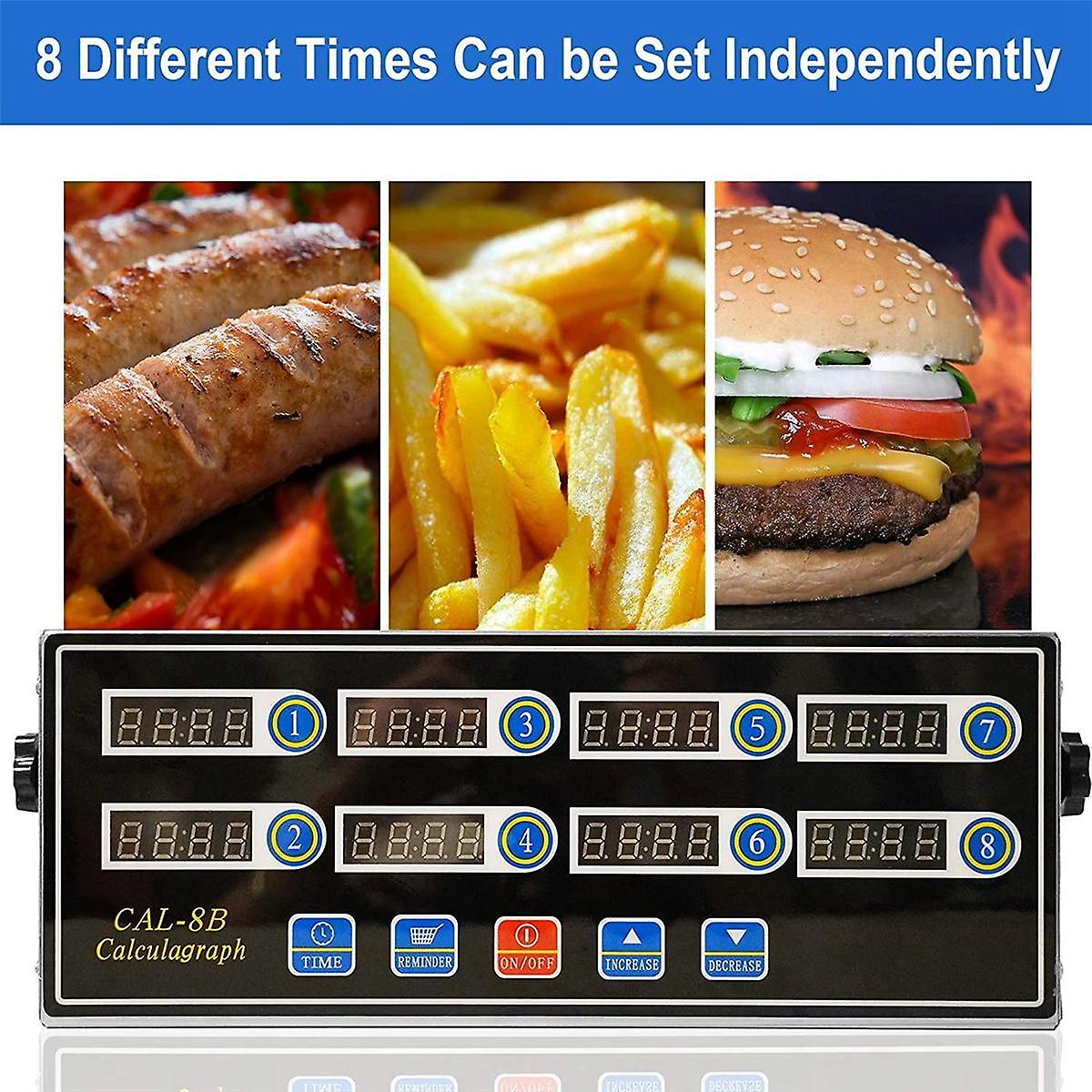 Commercial 8 Channels Digital Kitchen Timer, Stainless Steel ...