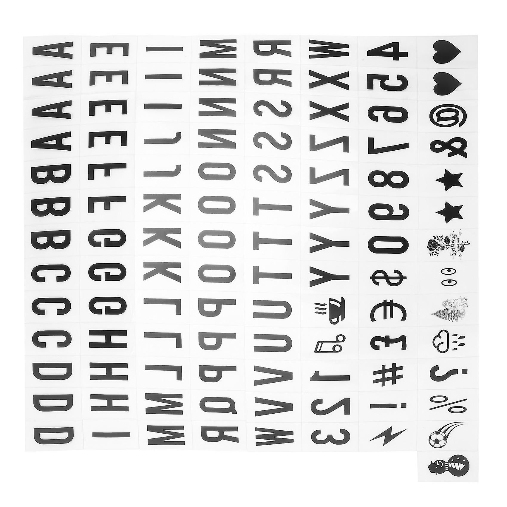 104pcs Cinematic Lightbox Replacement Letters Numbers Signs Black For ...