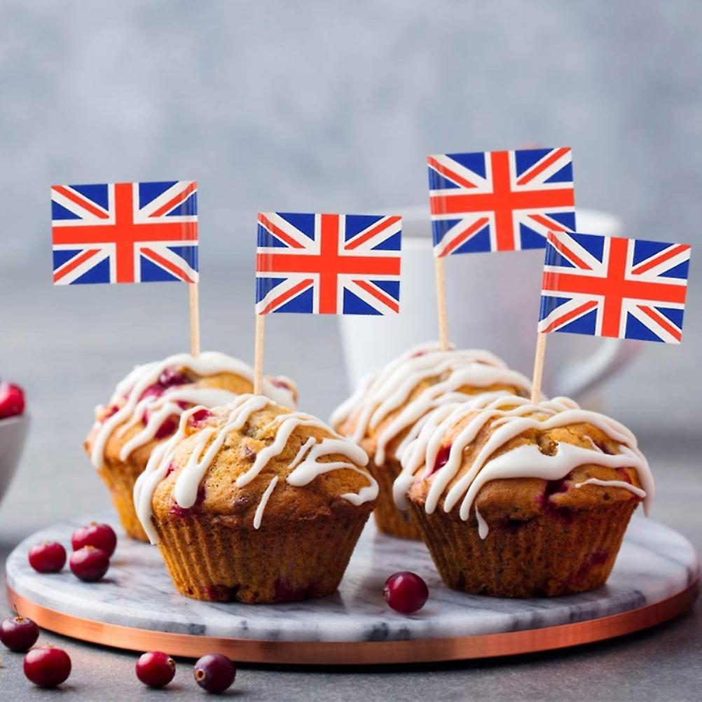Union Jack Mini Flags 100Pcs Hand Held British Toothpick Cupcake ...