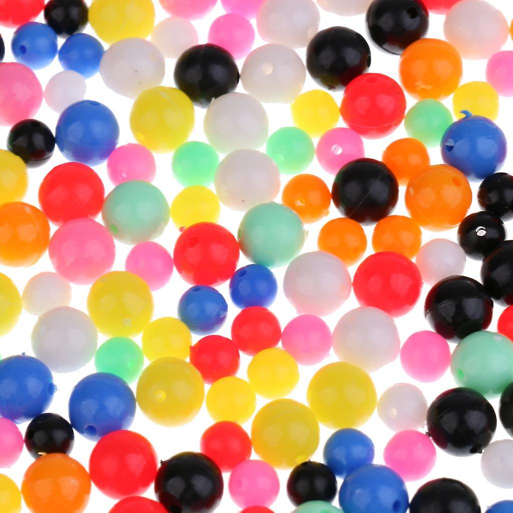 200pcs Multi-color Fishing Beads Lure Round Beads Fishing Tackle 6mm ...