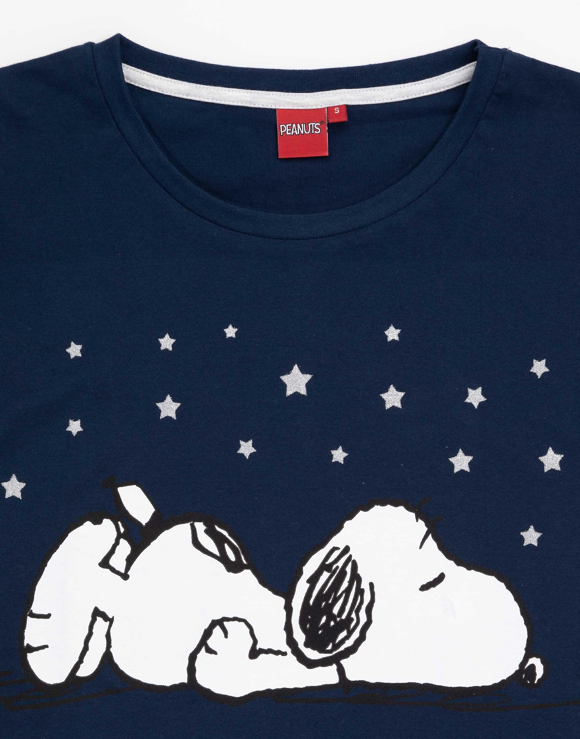 Peanuts Womens Short Sleeve Short Leg Pyjama Set Blue Snoopy | Fruugo UK