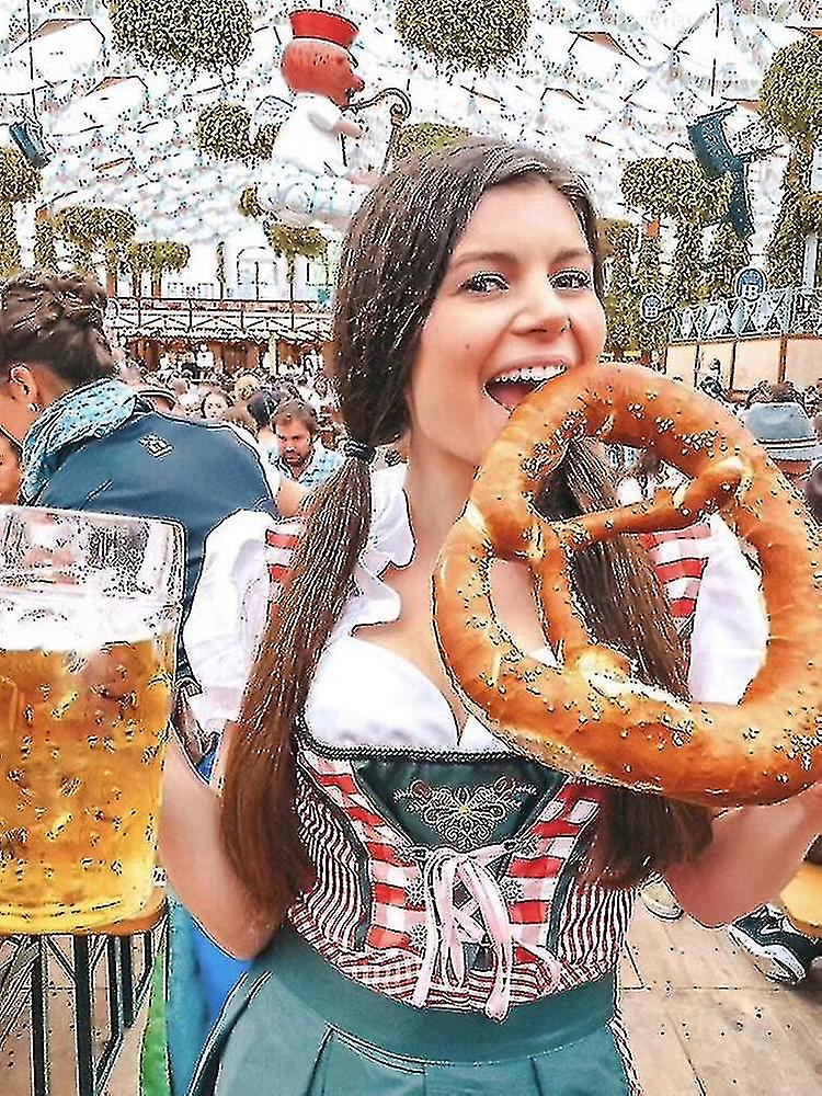 New Ladies Dirndl Bavarian Women"s Traditional Dress Beer Girl Dress ...