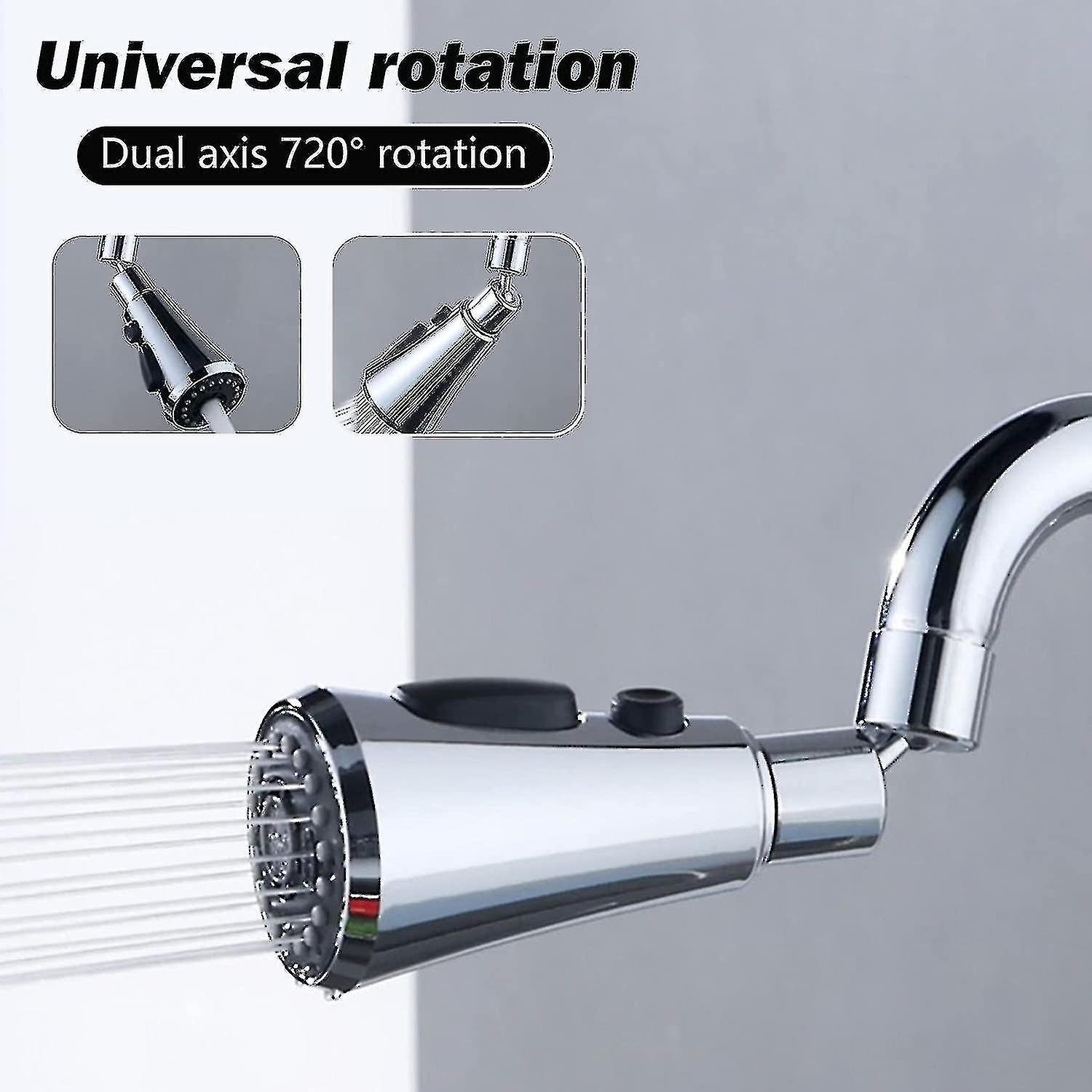 Faucet Head, Kitchen Sink Faucet Extender with 360 Degree Swivel Spout ...