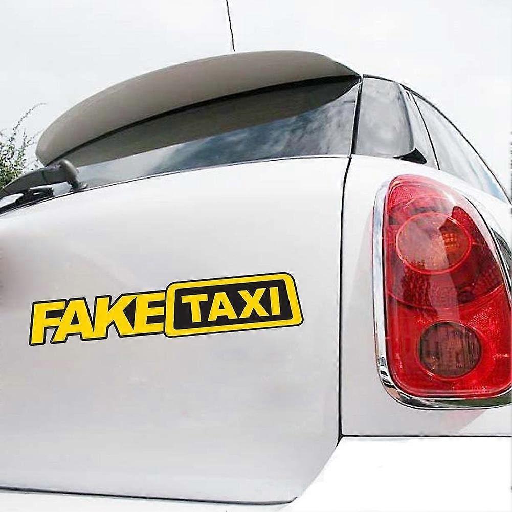 Fake Taxi Sticker | Funny Fake Taxi Car Sticker | Car Bumper Sticker ...