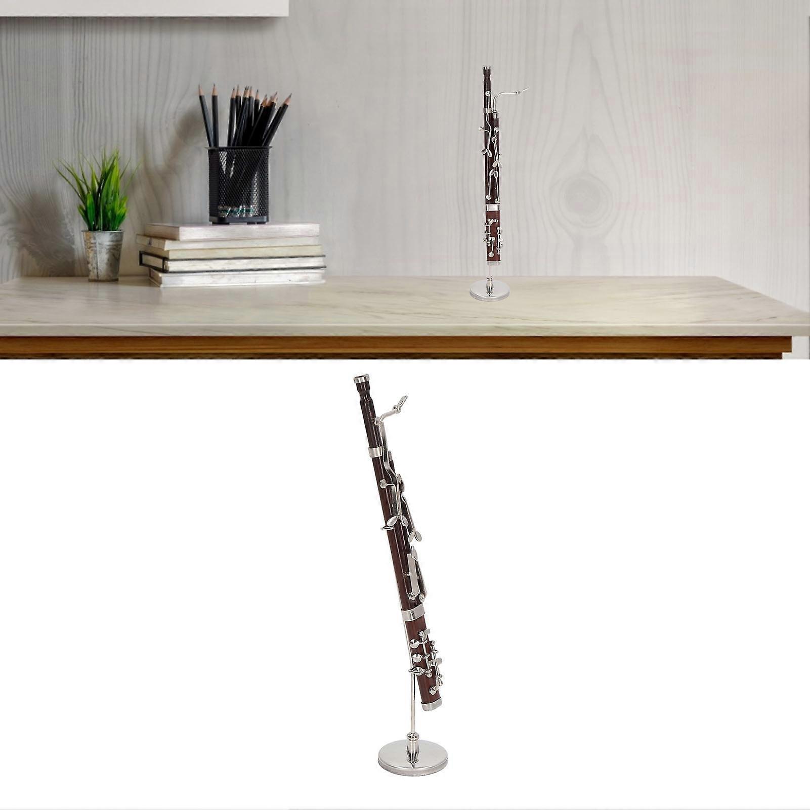 Miniature Bassoon Replica With Stand And Case Mini Musical Instrument ...