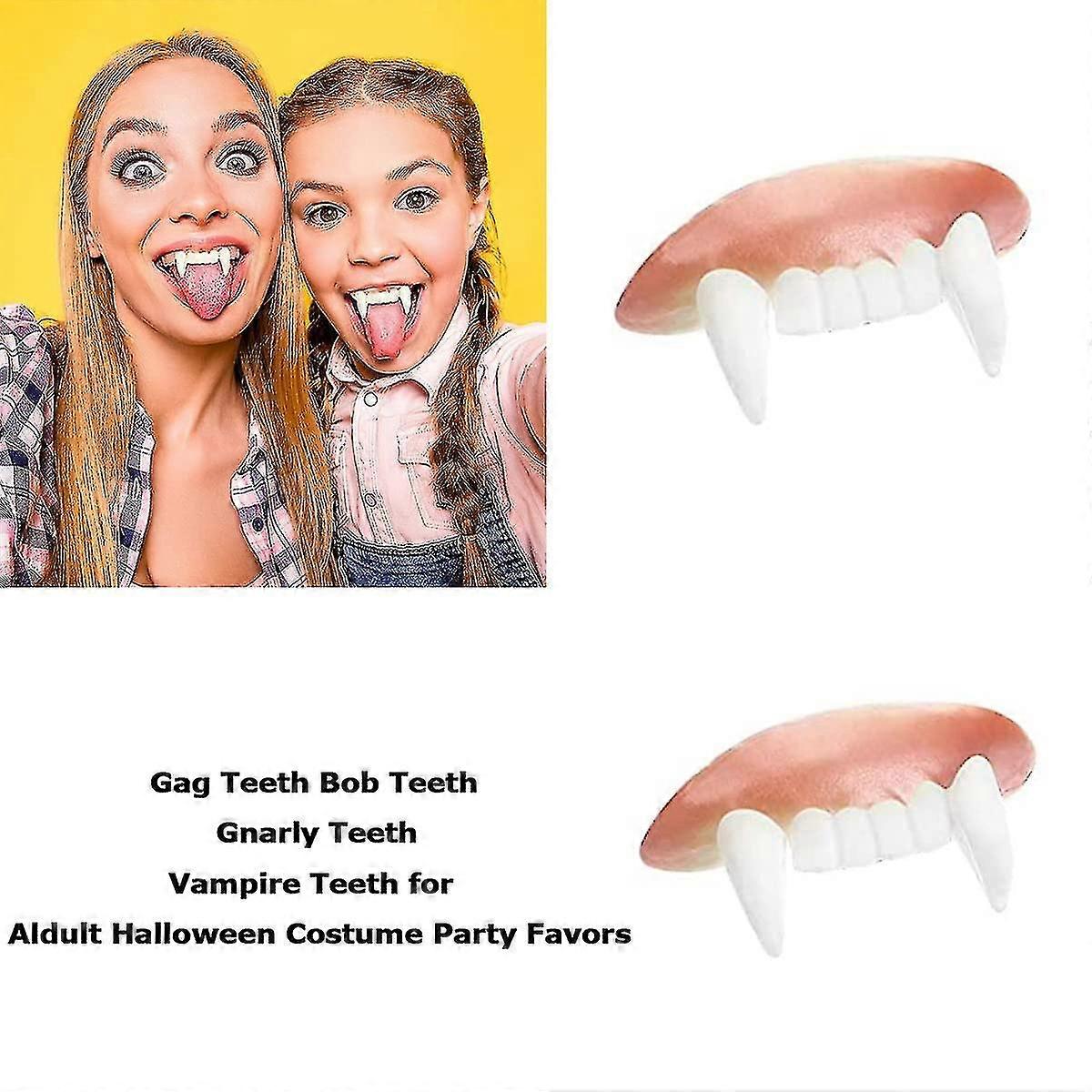 12 Pieces Gag Teeth, Bob Teeth, Googly Teeth, Fake Teeth, Vampire ...