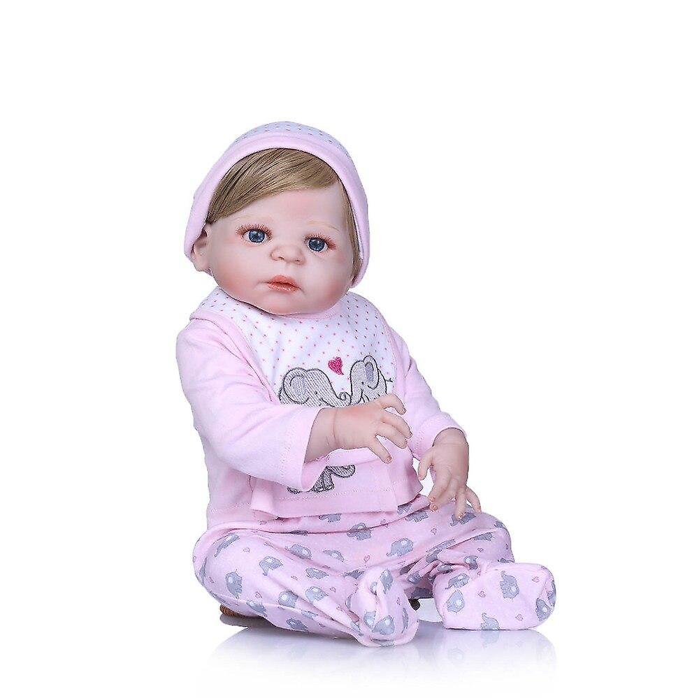 22Inch fashion girl doll reborn full body silicone vinyl can enter ...