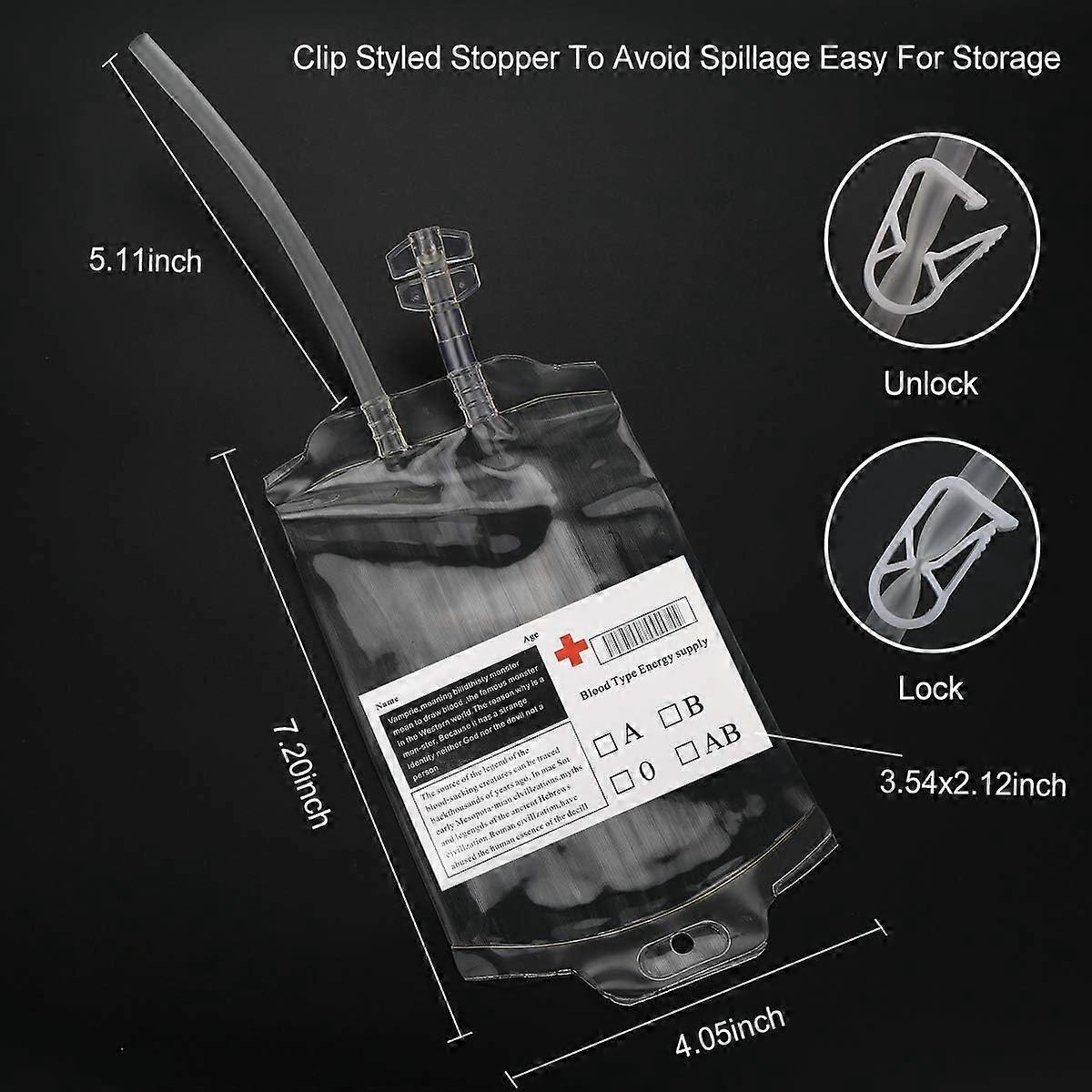 Blood Bag for Drink IV Bags, Halloween Party Cups Drink Container ...