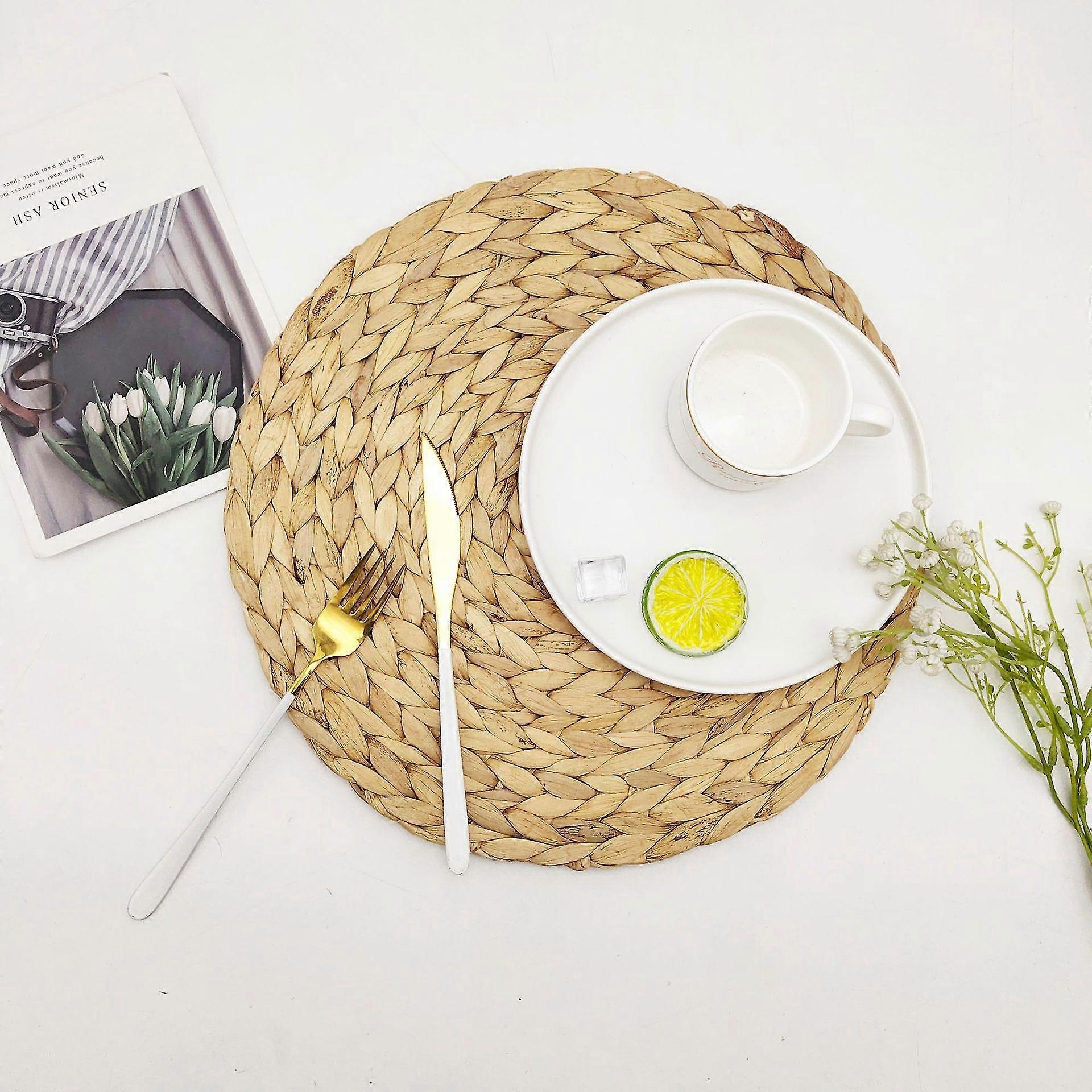 Natural Water Hyacinth Weave Placemats Table Mats, Set of 4 - DD01 ...