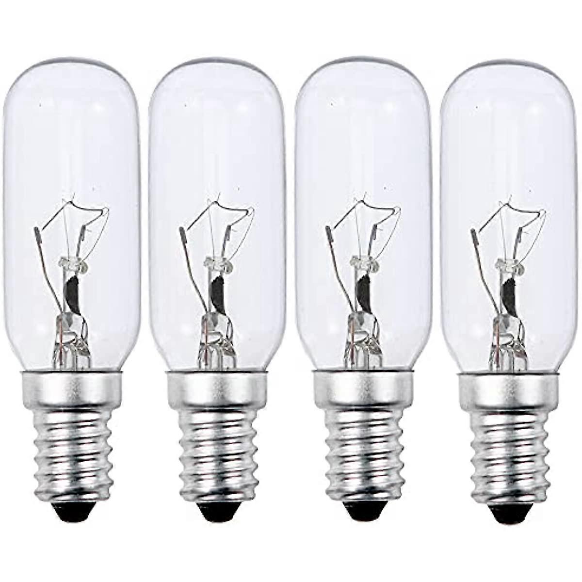 40W Cooker Hood Light Bulb E14 SES Appliance Lamp Warm White 2700K Dimmable T25 Tubular ...