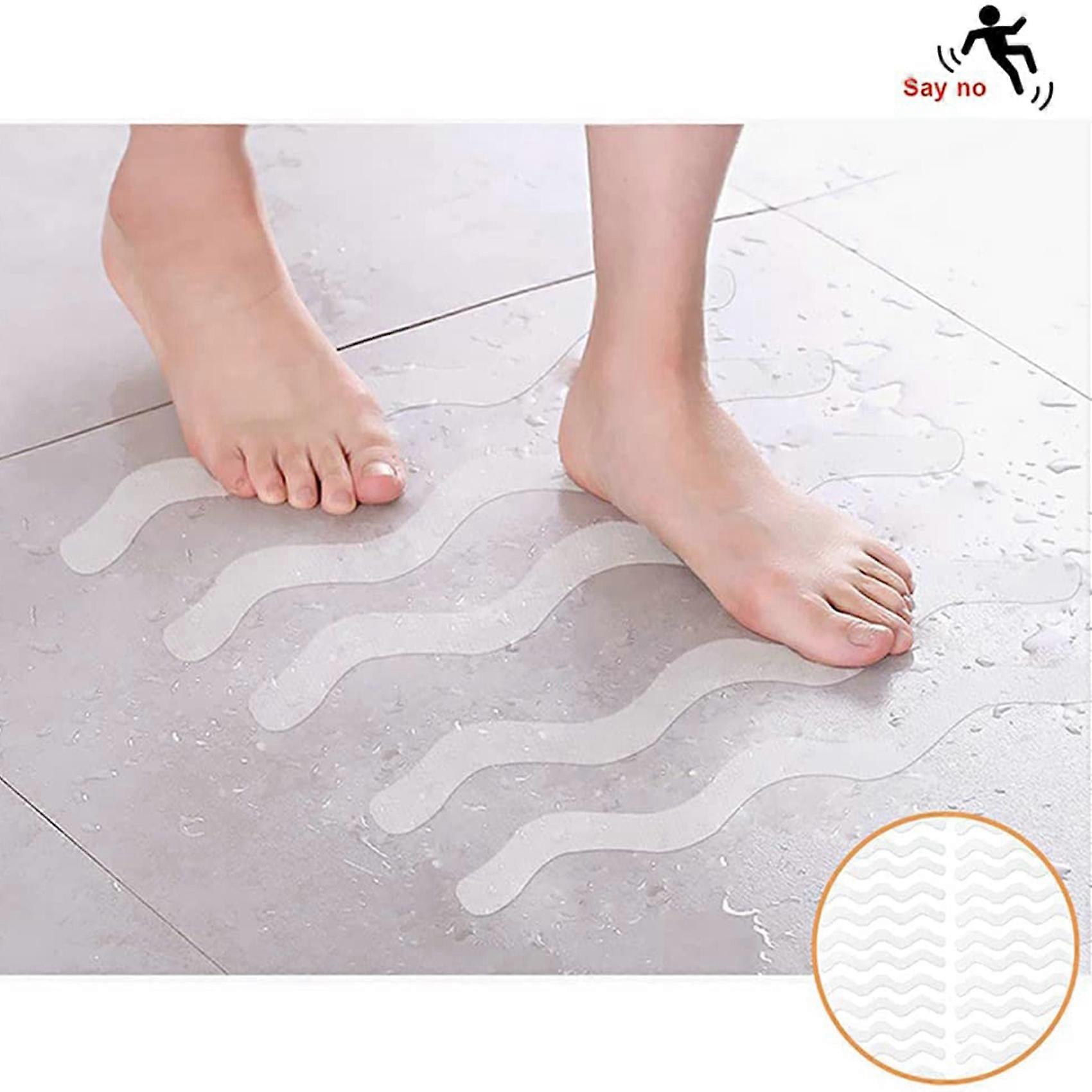 Bath Grip Stickers 24 Pcs Anti-Slip Strips for Shower with 2 Pcs ...