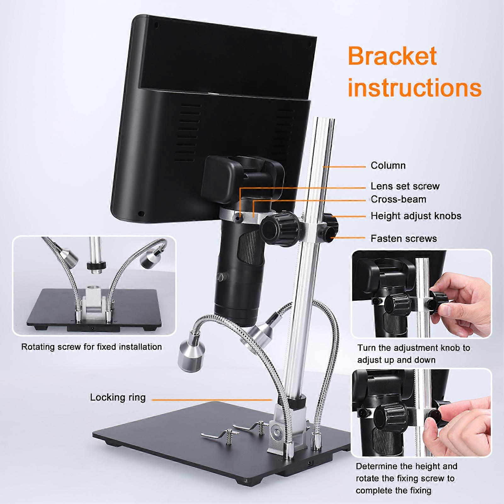 Professional Digital Microscope 1080P 10inch LCD Display 4X Display ...