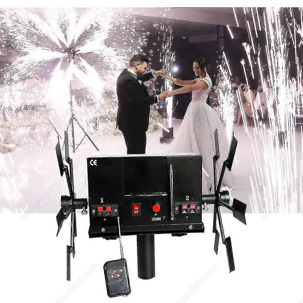 Double Wing Cold Fire Fountain Rotating Stage Lighting Effect Wedding ...
