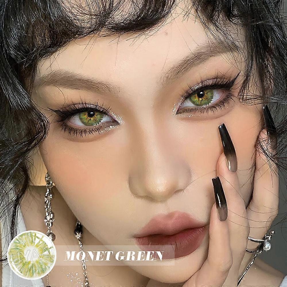 1 Pair Brown Natural Eye Color Lens Blue Color Contact Lenses for Eyes ...