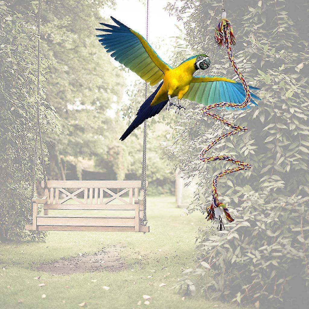 Bird Swing Cotton Rope Spiral-perch Parrot Climbing Toy Boredom Breaker ...