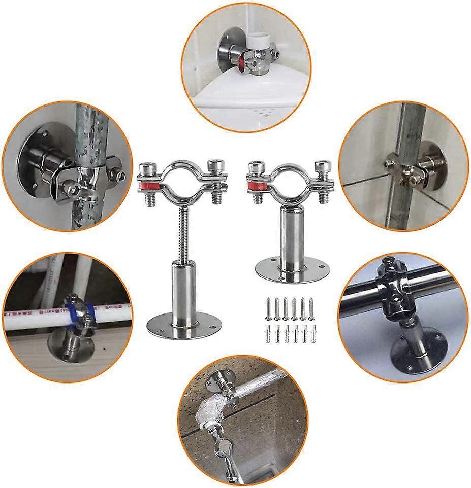 Stainless Steel Wall Mounted Ceiling Mounting Pipe Supports, Adjustable ...