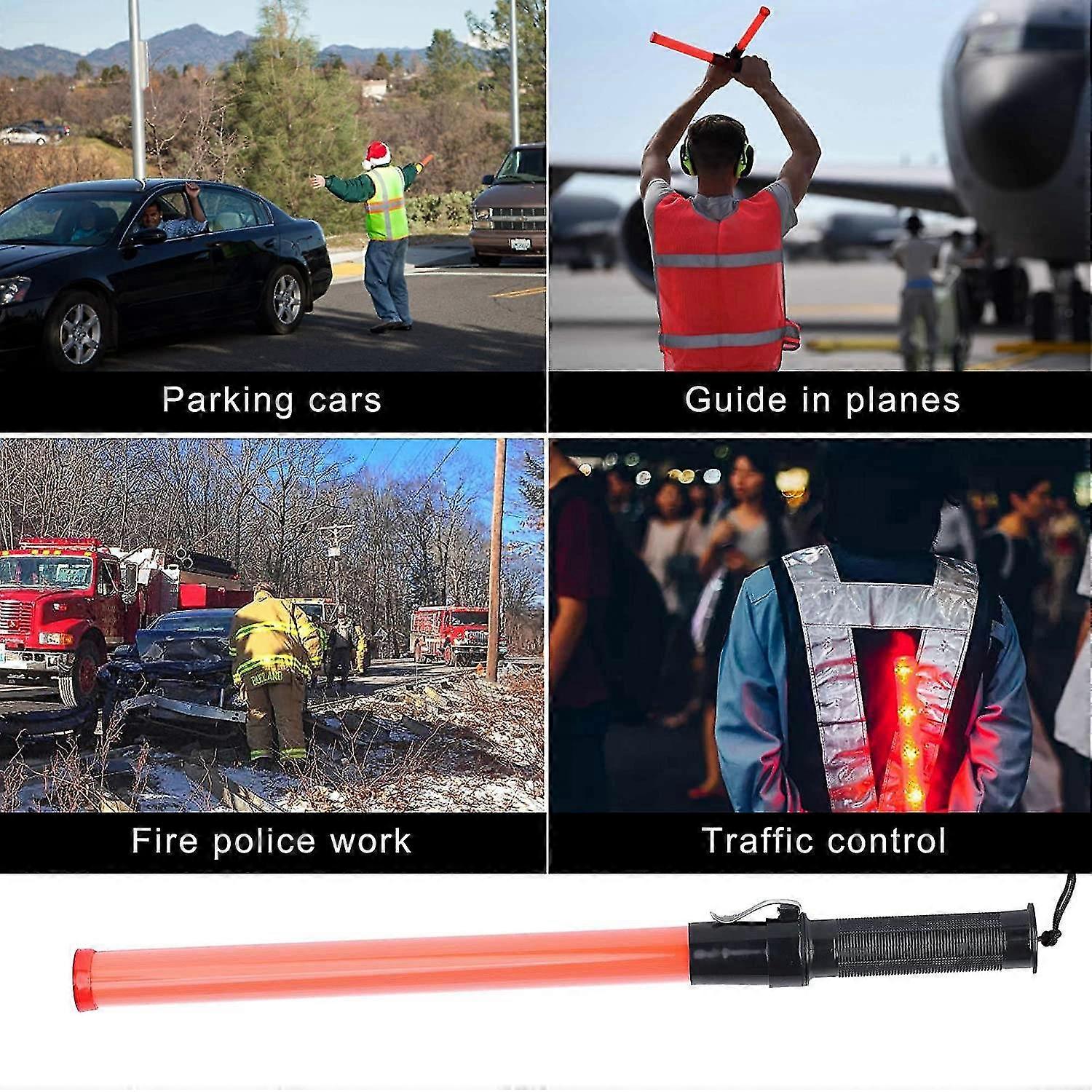 2pack 21inch Signal Traffic Safety Led Light Traffic Wands For Parking ...