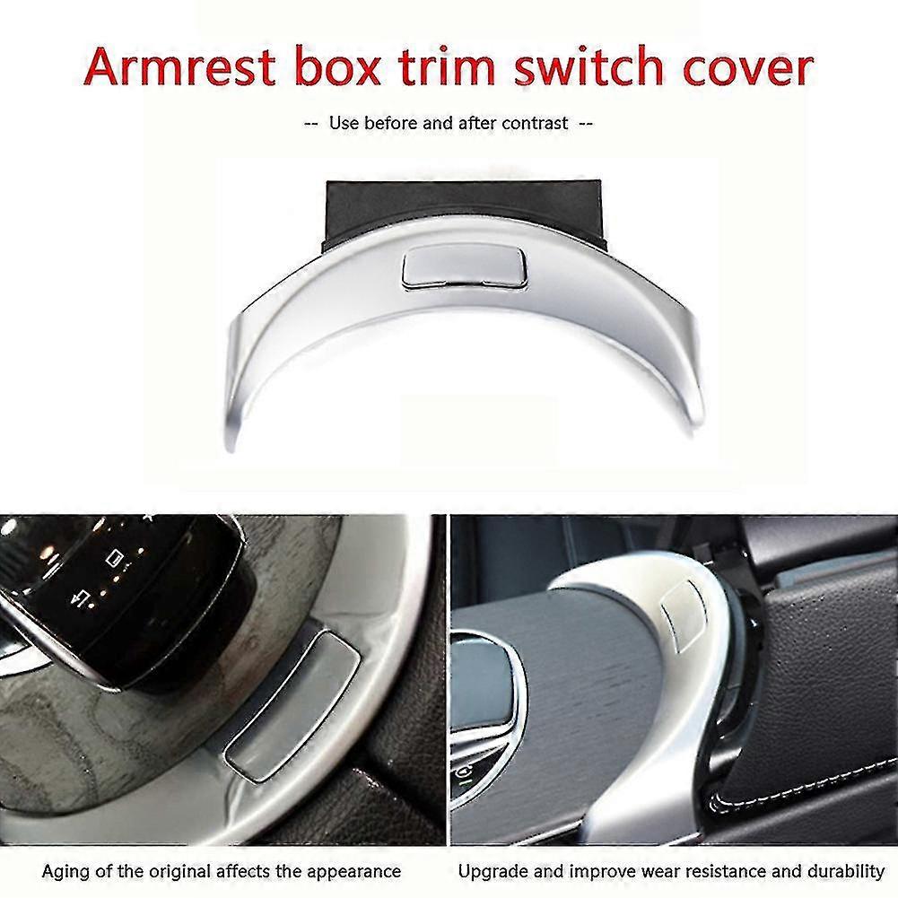 Abs+pc Center Console Armrest Switch Button Trim Cover For Mercedes C ...