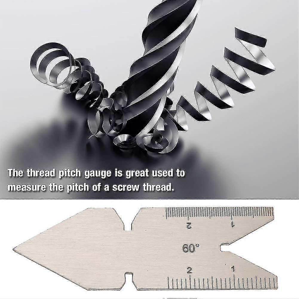 Center Fishtail Gauge Stainless Steel Thread Pitch Gauge Cutting Angle ...