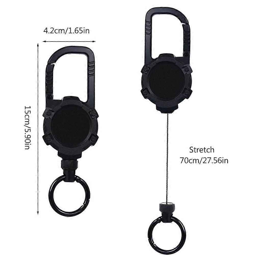 Magnetic Keychain Retractable Badge Holder Fishing Tool Quick Nylon ...